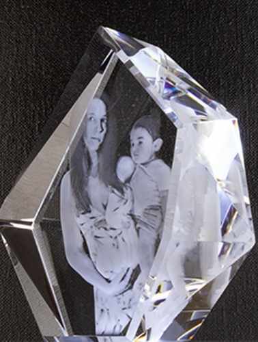 3D Photo Crystal Prestige - Stunning 3D crystal in a prestigious frame