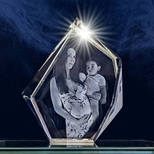 3D Photo Crystal Prestige - Stunning 3D crystal in a prestigious frame